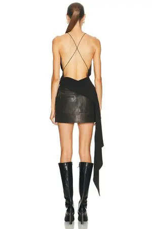 Alex Perry Wrap Asymmetric Top - Black