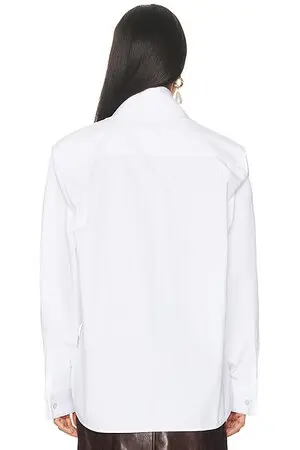 Saint Laurent Asymmetrical Tie Blouse