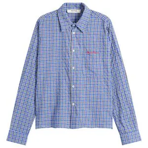 ABOUT:BLANK Raw Hem Check Shirt - Blue
