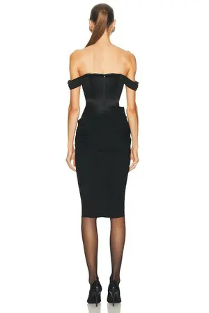 Alex Perry Off-shoulder Longline Corset Dress