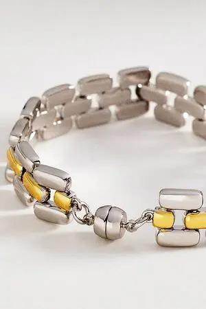 LUV AJ Noir Link Bracelet - Silver
