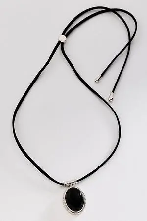 LUV AJ Midnight Mesa Cord Necklace - Silver