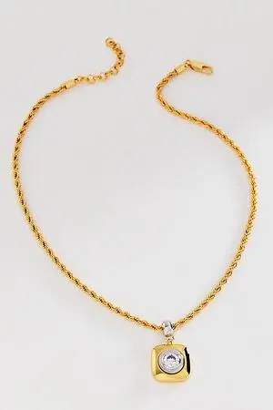 LUV AJ Luna Bezel Pendant Necklace - Gold