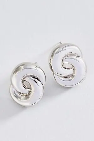 LUV AJ Solstice Knot Post Earrings - Silver
