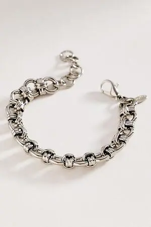 Anthropologie Circle Toggle Bracelet Silver