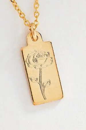 SET & STONES Tawney Birth Flower Necklace - June
