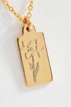 SET & STONES Tawney Birth Flower Necklace - March