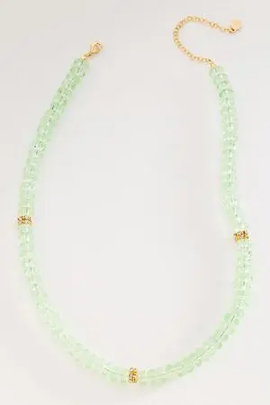 MACRAE & CO. Iced Out Stone Necklace Lime