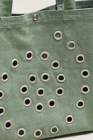 DAMSON MADDER Rae Eyelet Tote - Mint