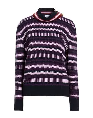 FERRAGAMO Multicolor Jacquard-knit Mock Neck Sweater
