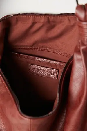 Free People Vegan Slouch Shoulder Bag - Espresso