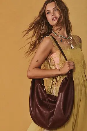 Free People Vegan Slouch Shoulder Bag - Espresso