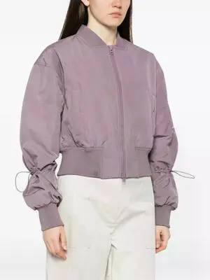 Adidas By Stella McCartney Zip-fastening Ruched-sleeve Jacket