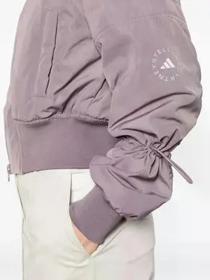 Adidas By Stella McCartney Zip-fastening Ruched-sleeve Jacket