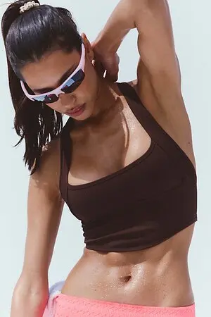 Free People Studio Glow Halter Tank - Cocoa