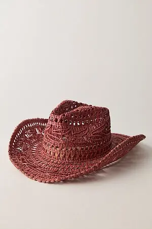 Free People Rocky Cowboy Hat - Wine