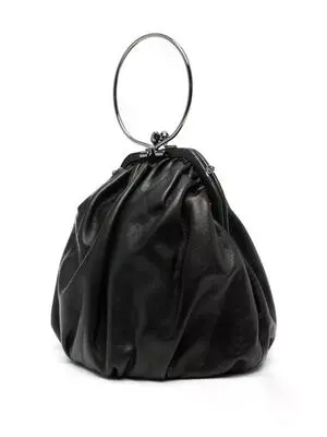 Yohji Yamamoto Clasp Drape Leather Tote Bag