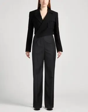 Alexander McQueen Wide-leg Pinstriped Wool Pants - Black