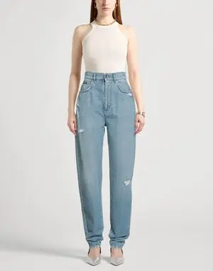 Dolce & Gabbana High Waisted Distressed Denim Jeans