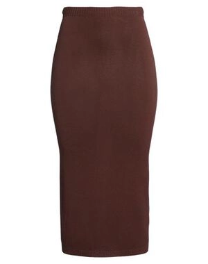 KONTATTO Midi Knitted Pencil Skirt - Brown