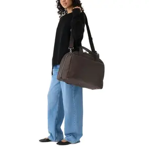 BEIS The Leather Trim Duffle - Espresso