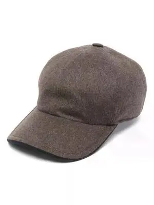 BARBA NAPOLI Felted Cashmere Baseball Cap - Brown