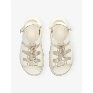 UGG Goldenglow Toggle Coated-leather Sandals - Bone