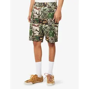 A BATHING APE Patchwork Camouflage Cotton Shorts