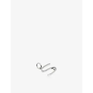 Monica Vinader Solitaire Diamond Initial Pendant - Silver