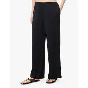 TOTEME Elasticated Straight-leg Cotton And Silk Trousers