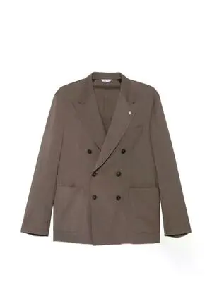 MANUEL RITZ Double-breasted Jacket - Brown