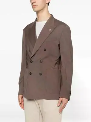 MANUEL RITZ Double-breasted Jacket - Brown