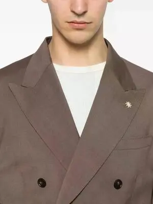 MANUEL RITZ Double-breasted Jacket - Brown