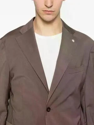 MANUEL RITZ Nuvola Notch-lapel Jacket - Neutrals
