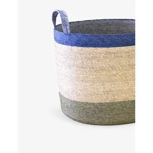 MAKAUA Tambo Colour-block Woven Basket 30cm - Green