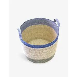MAKAUA Tambo Colour-block Woven Basket 30cm - Green