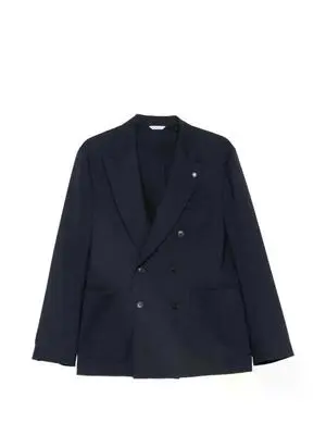 MANUEL RITZ Double-breasted Blazer - Blue