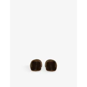THE ROW Ponti Velvet Slippers - Brown