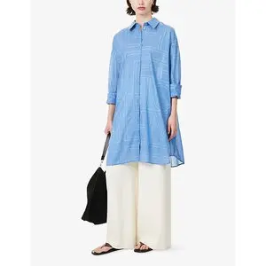 TOTEME Monogram-print Cotton-blend Shirt