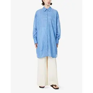 TOTEME Monogram-print Cotton-blend Shirt