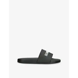 Burberry Furley Rubber Slides - Black