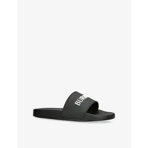 Burberry Furley Rubber Slides - Black