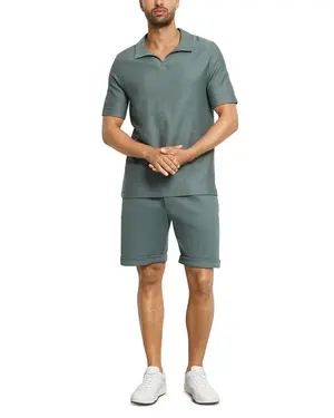 Hanro Travelwear Cotton Short Sleeve Collared Shirt - Studio Grey