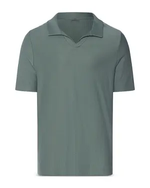 Hanro Travelwear Cotton Short Sleeve Collared Shirt - Studio Grey