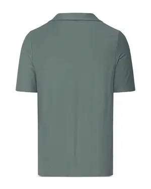 Hanro Travelwear Cotton Short Sleeve Collared Shirt - Studio Grey