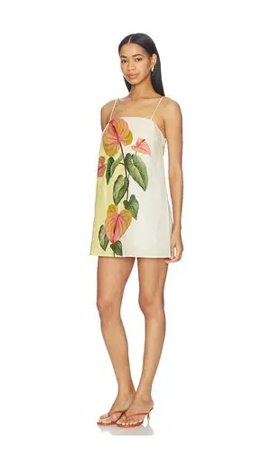 Farm Rio Floral Linen Mini Dress