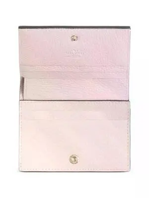 Valentino Garavani Small Rockstud Grainy Calfskin Wallet
