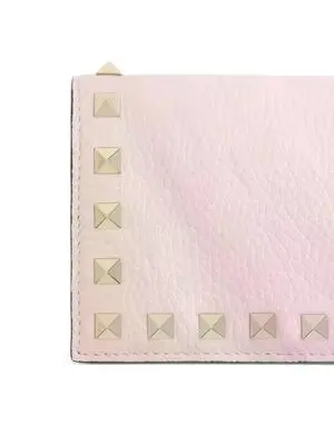 Valentino Garavani Small Rockstud Grainy Calfskin Wallet