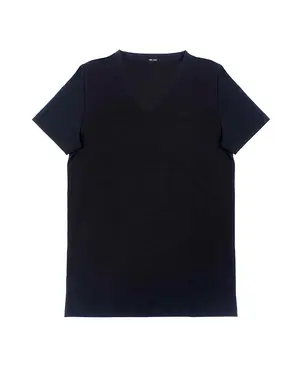 HOM Supreme Cotton V-neck T-shirt - Black