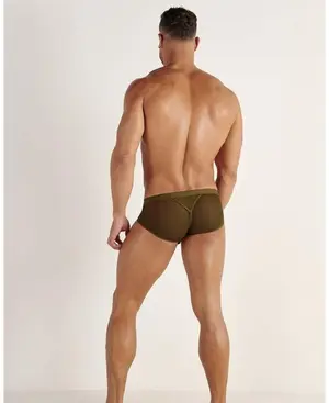 HOM Woh Personal Allure Mini Briefs - Olive